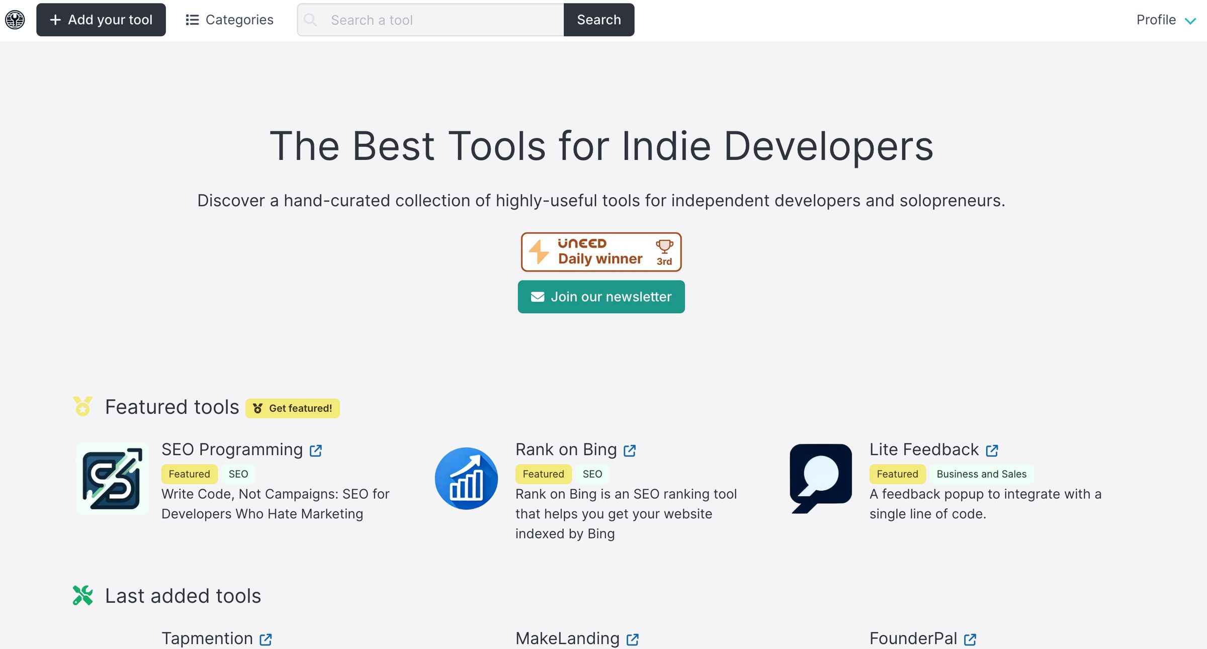 Indie Dev Tools Alternatives and Similar Sites & Apps | AlternativeTo