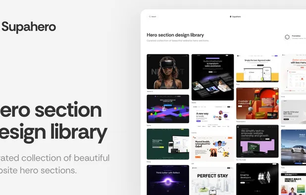 Supahero: Curated collection of beautiful website hero sections ...