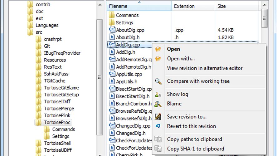 TortoiseGit: Windows Shell Interface to Git and based on TortoiseSVN. | AlternativeTo