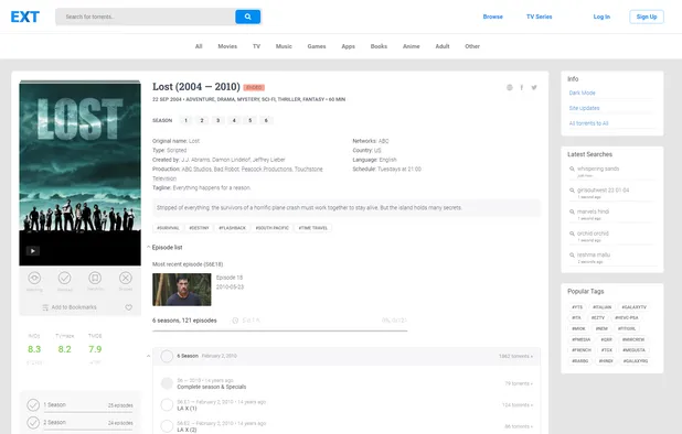 EXT Torrents: Torrent search engine & aggregator | AlternativeTo