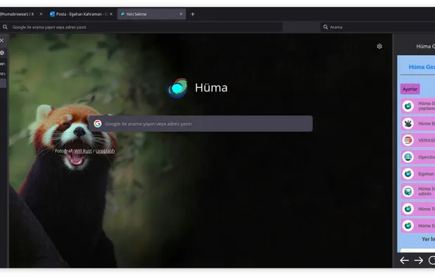 Hüma Browser: Hüma is an open source, freedom and privacy orientated experimental web ...