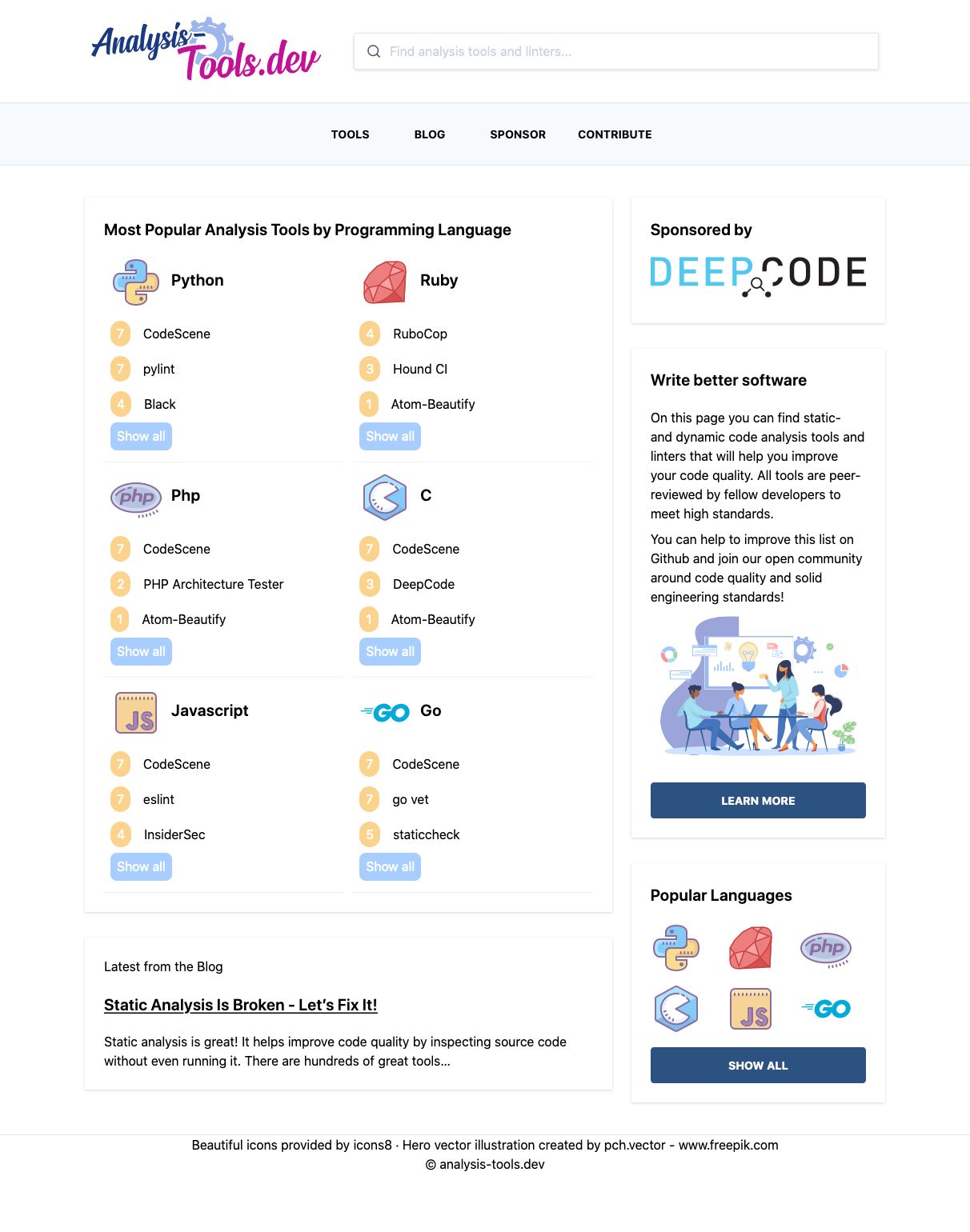 analysis-tools.dev Alternatives and Similar Sites & Apps | AlternativeTo
