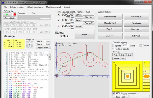 GRBL- Plotter: A GCode sender (not only for lasers or plotters) for up to two GRBL controller ...