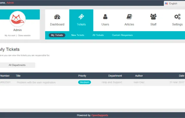 OpenSupports: Simple open source ticket system with user system and ...