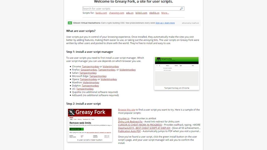 Greasy Fork: Free site providing user scripts | AlternativeTo