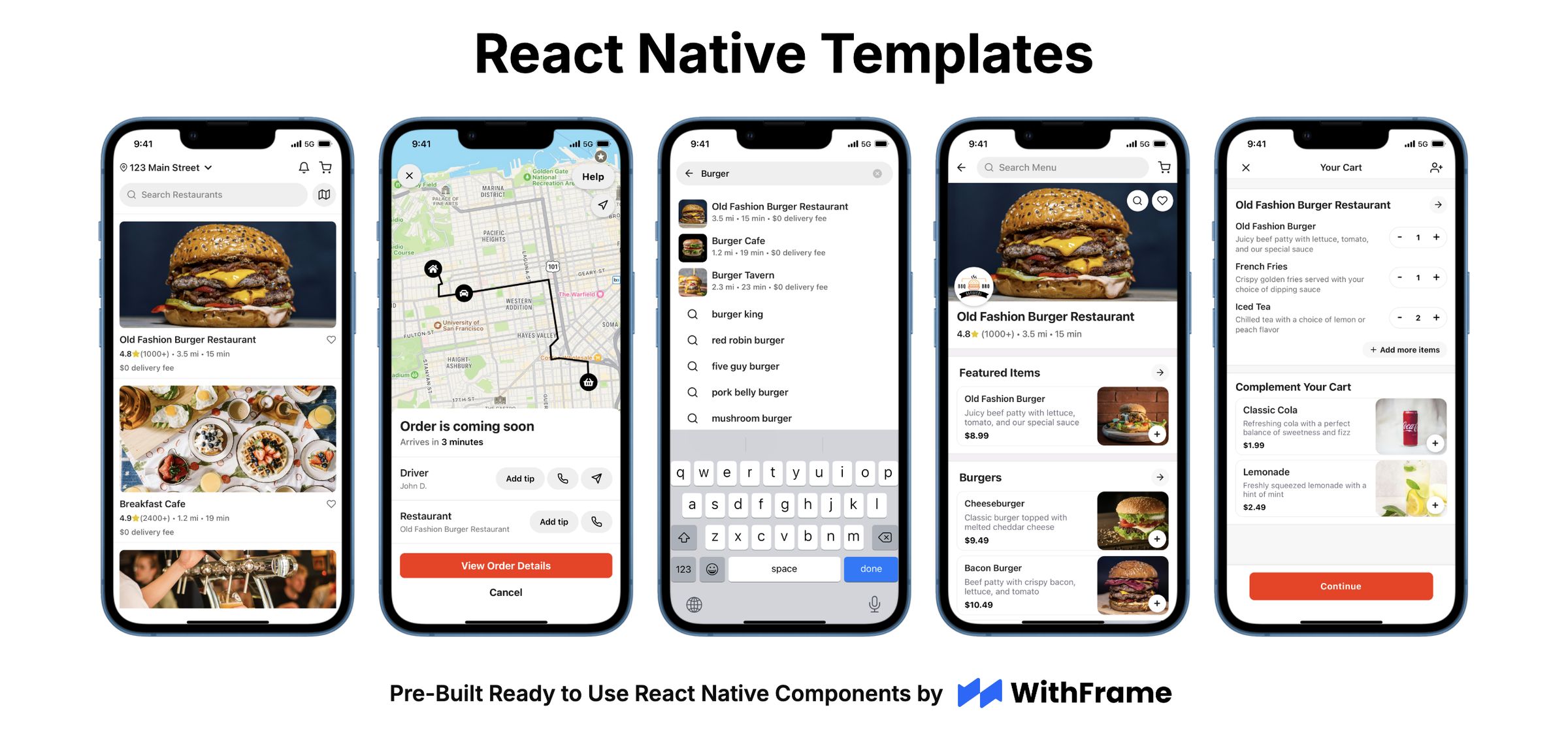 WithFrame: Pre-built React Native templates and components to ...