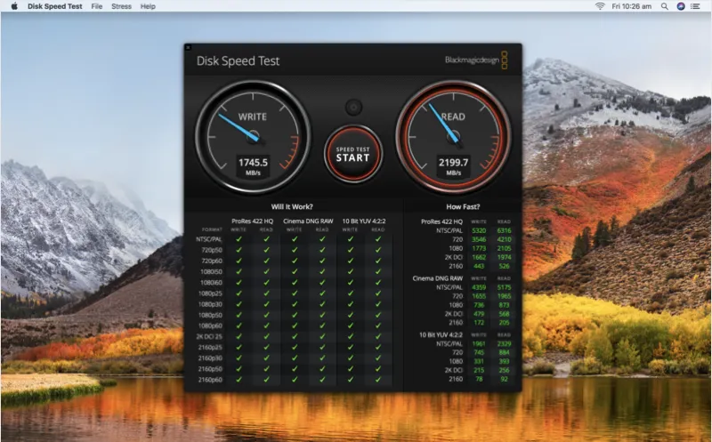 Blackmagic Disk Speed Test: Utility for quickly measuring and ...