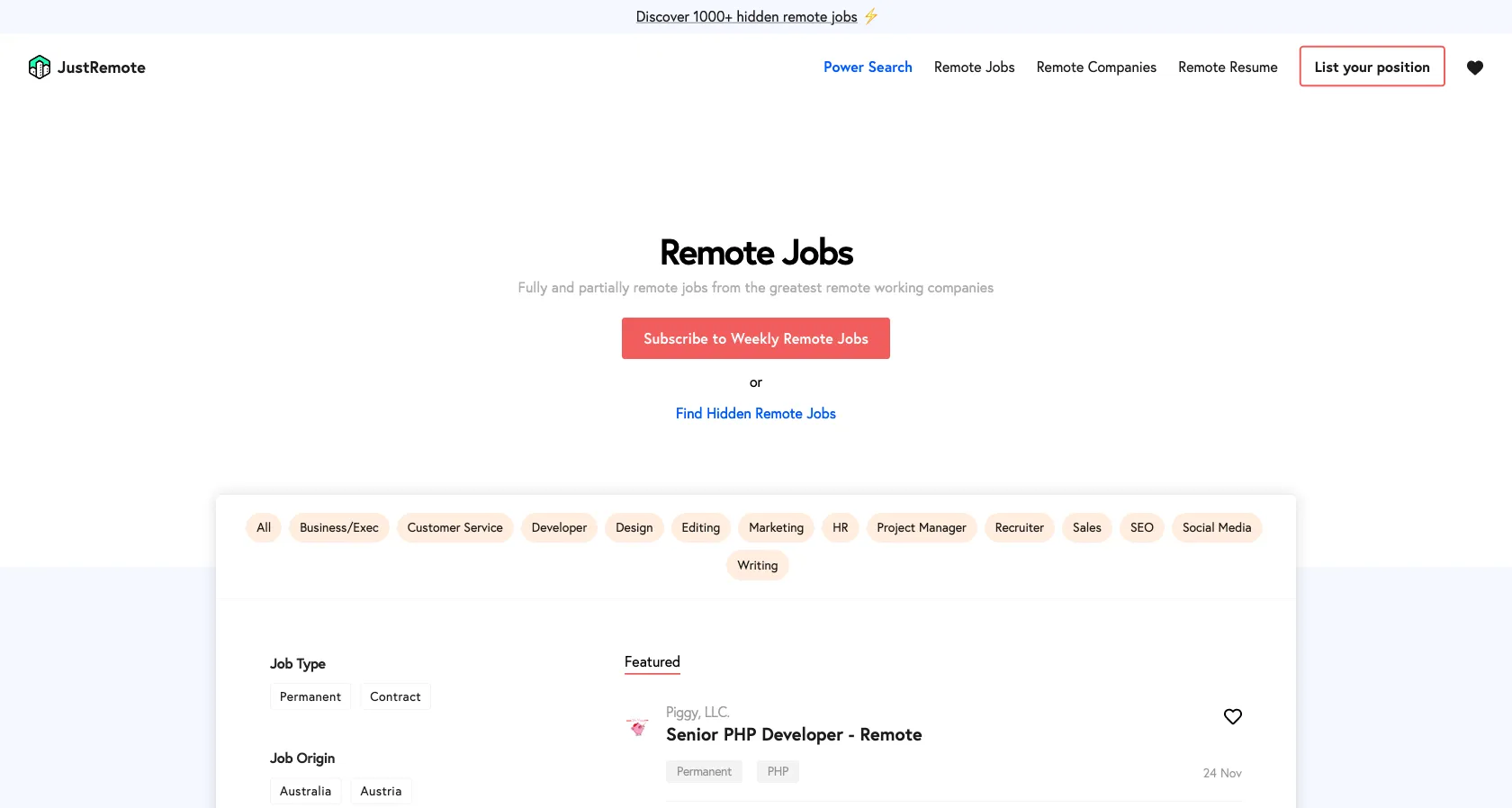 JustRemote: Remote jobs from the best remote companies around the world ...