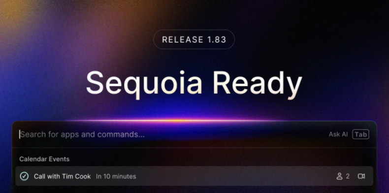 Raycast rolls out Sequoia update for improved stability | AlternativeTo