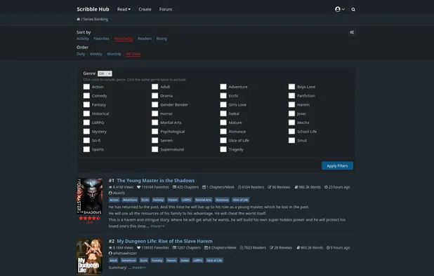 Scribble Hub: Stories you'll love. Connect to both readers and writers. Free to join | AlternativeTo