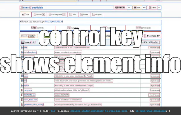 Pesticide: A chrome plugin for quickly debugging CSS layout issues by toggling different ...