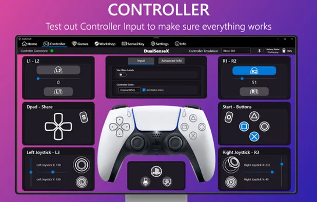 DualSenseX: Connect your DualSense Controller, use Adaptive Triggers ...