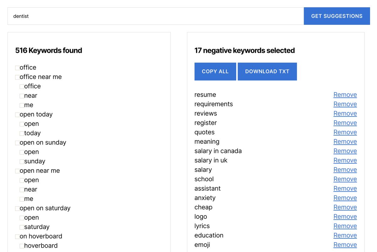 Negative Keyword Tool Alternatives and Similar Sites / Apps | AlternativeTo