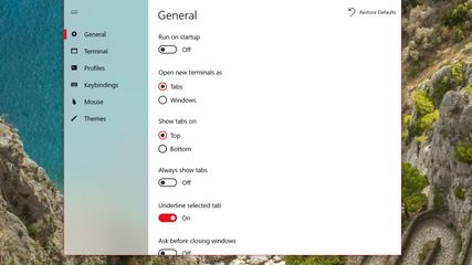 Fluent Terminal: Terminal emulator based on UWP and web technologies ...