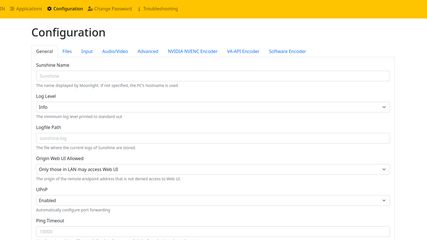 Sunshine - Game streaming host: Host for Moonlight Streaming Client | AlternativeTo