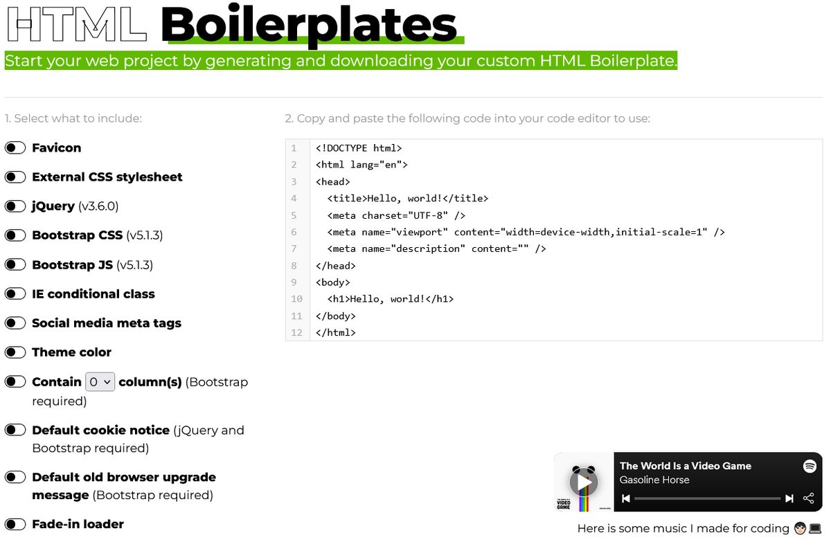 HTMLBoilerplates.com Alternatives and Similar Sites / Apps | AlternativeTo