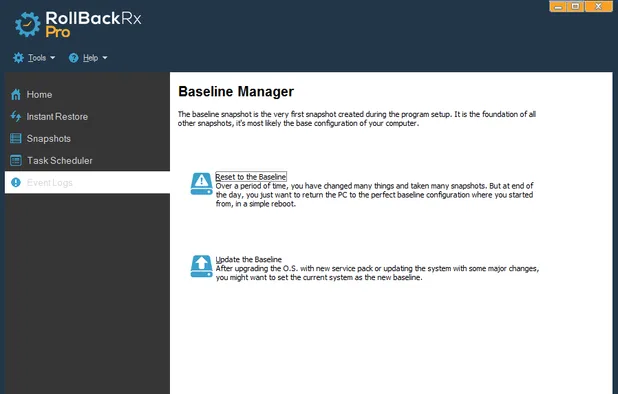 Rollback Rx: RollBack Rx client is a system restore utility that ...