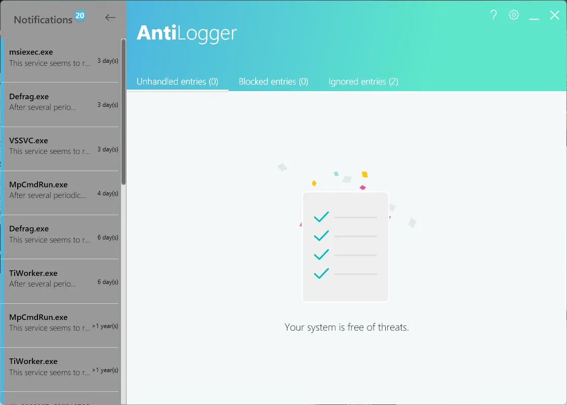 AntiLogger: Round-the-clock monitoring against keyloggers | AlternativeTo