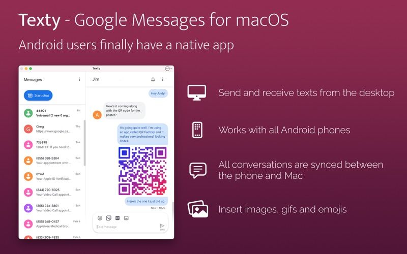Texty for Google Messages Alternatives and Similar Software | AlternativeTo