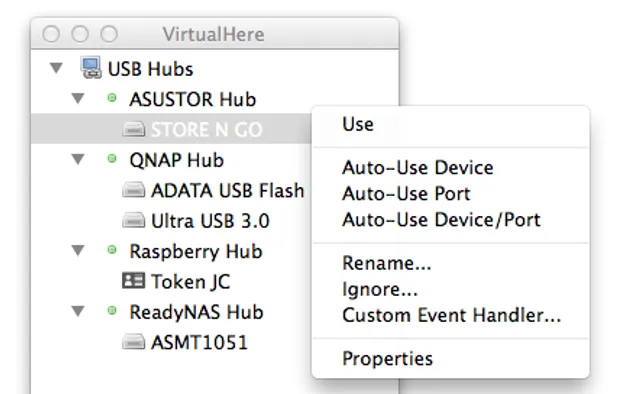 VirtualHere: Allows USB devices to be used remotely over a network just ...