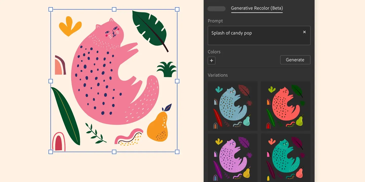 Adobe Illustrator introduces generative AI for vector recoloring and ...