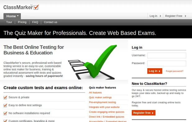 ClassMarker: The ClassMarker online testing website, is a | AlternativeTo