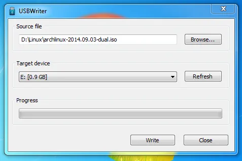 USBWriter: Lets you write an image file to an USB drive on Windows ...