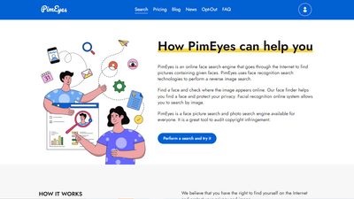 PimEyes: Uses real facial recognition algorithms to compare a submitted ...