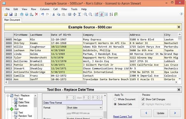 Rons CSV Editor: Professional CSV File Editor to edit, view and read, sort and clean, and ...