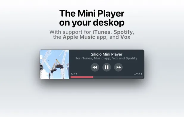 Silicio Mini Player: Desktop music controller that integrates with ...