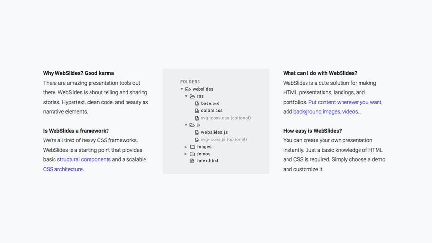 WebSlides: Easily create great-looking HTML presentations | AlternativeTo