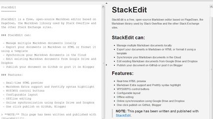 StackEdit: Full-featured, open-source Markdown editor based on PageDown, the Markdown ...