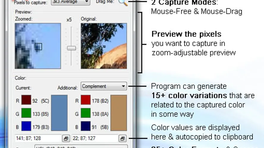 Windows Color Picker Pro: Pick single or multiple pixel colors anywhere ...