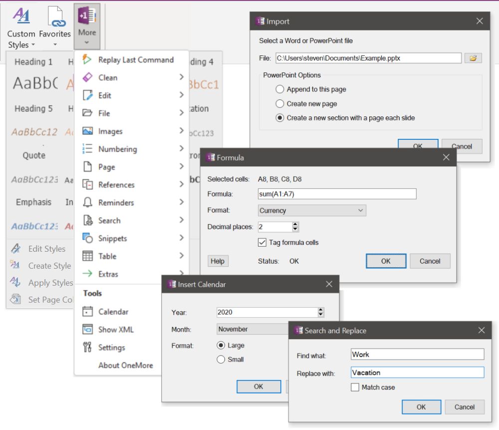 OneMore: A OneNote add-in with simple, yet powerful and useful features ...