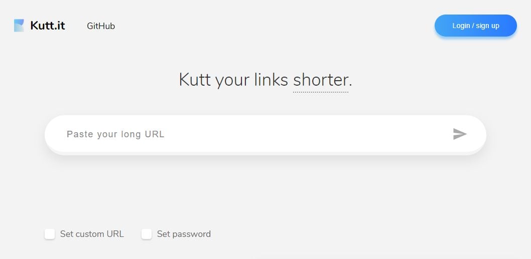 Kutt: It is a free and open source URL shortener with custom domains ... Kutt: It is a free and open source URL shortener with custom domains ...