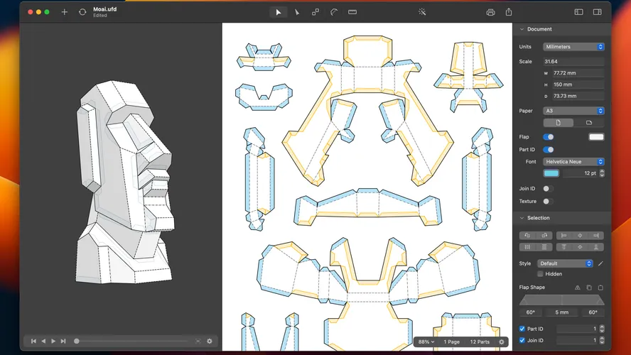 Unfolder: 3D model unfolding tool to help you create papercraft easily and quickly | AlternativeTo