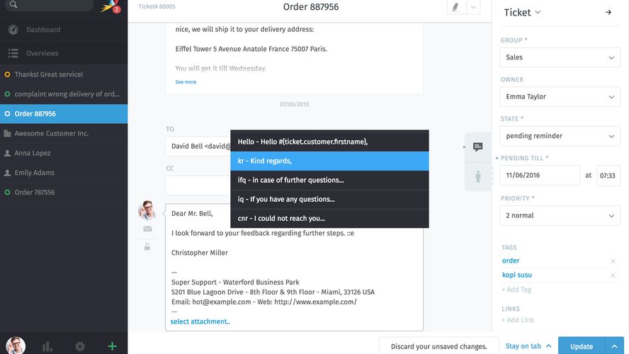 Zammad: Web based open source helpdesk/customer support system with ...