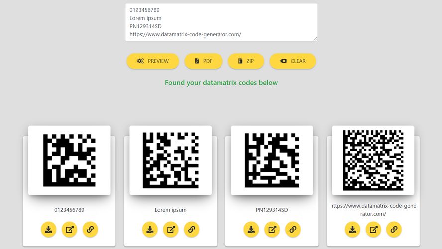 Datamatrix Code Generator: Allows you to create multiple Datamatrix ...