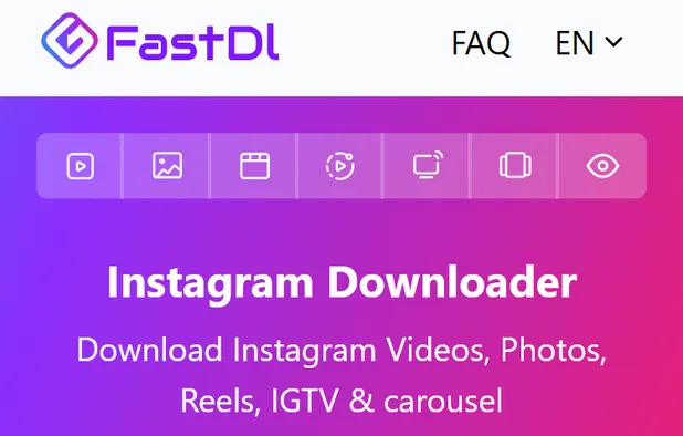 FastDl: Online web tool that helps you download Instagram Videos, Photos, Reels, and | AlternativeTo