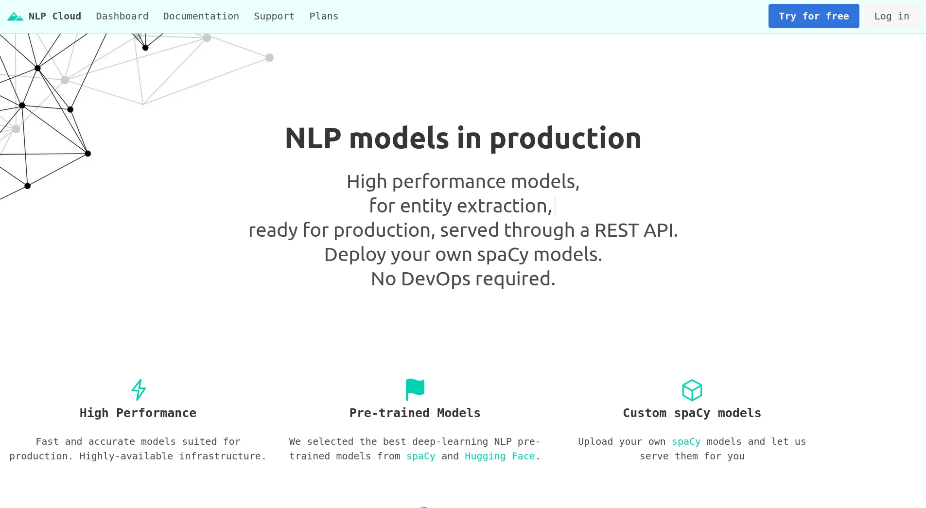NLP Cloud: Serves high performance AI models through an API | AlternativeTo