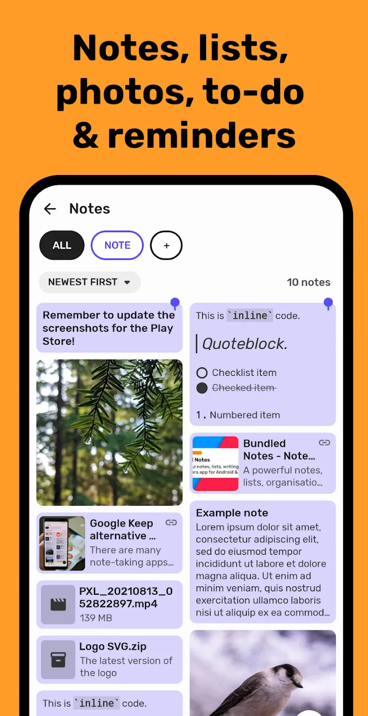 Bundled Notes: A modern note-taking, list-making and writing app with ...