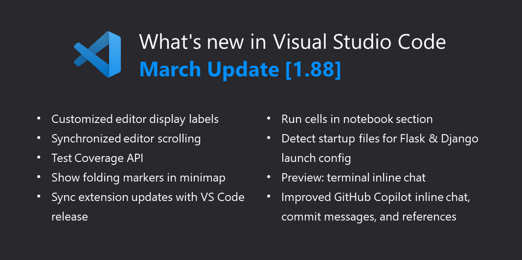 Visual Studio Code 1.88 released with finalized Test Coverage API and ...