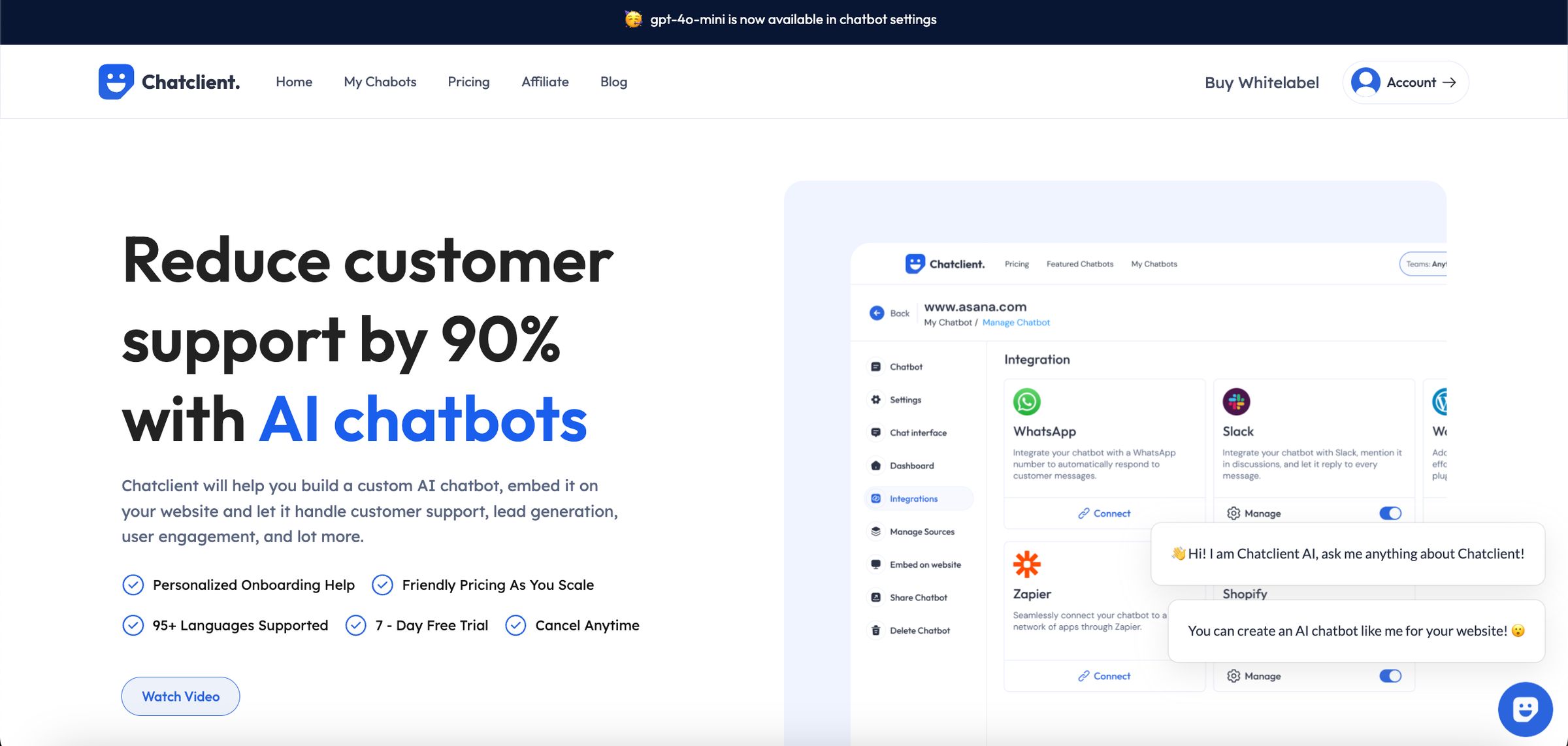Chatclient.ai : ChatClient is an AI chatbot builder tailored for | AlternativeTo