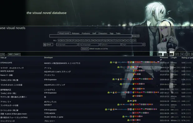 The Visual Novel Database: VNDB.org strives to be a comprehensive ...