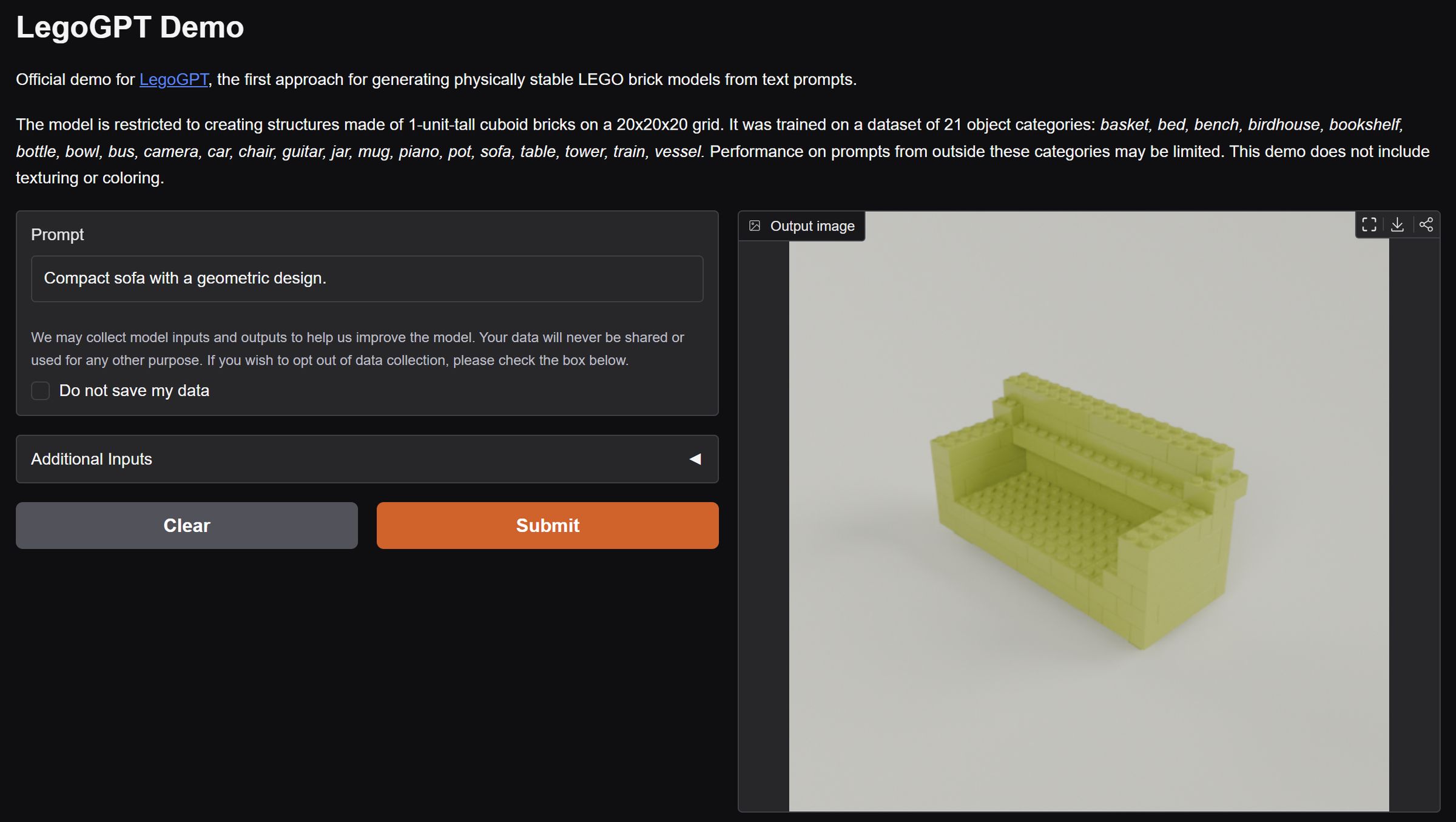 LegoGPT: Generating Physically Stable and Buildable LEGO® Designs from Text | AlternativeTo