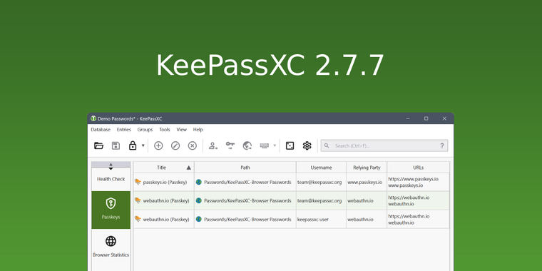 KeePassXC: Modern, secure, and open-source password manager that stores ...