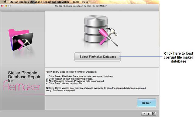 Stellar Phoenix Database Repair For FileMaker: Repair corrupt Filemaker databases on Mac using ...