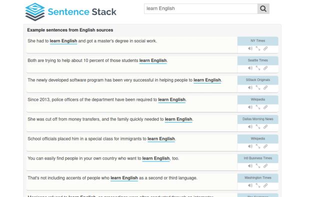 Sentence Stack: The free linguistic search engine for improving your English with sentence ...