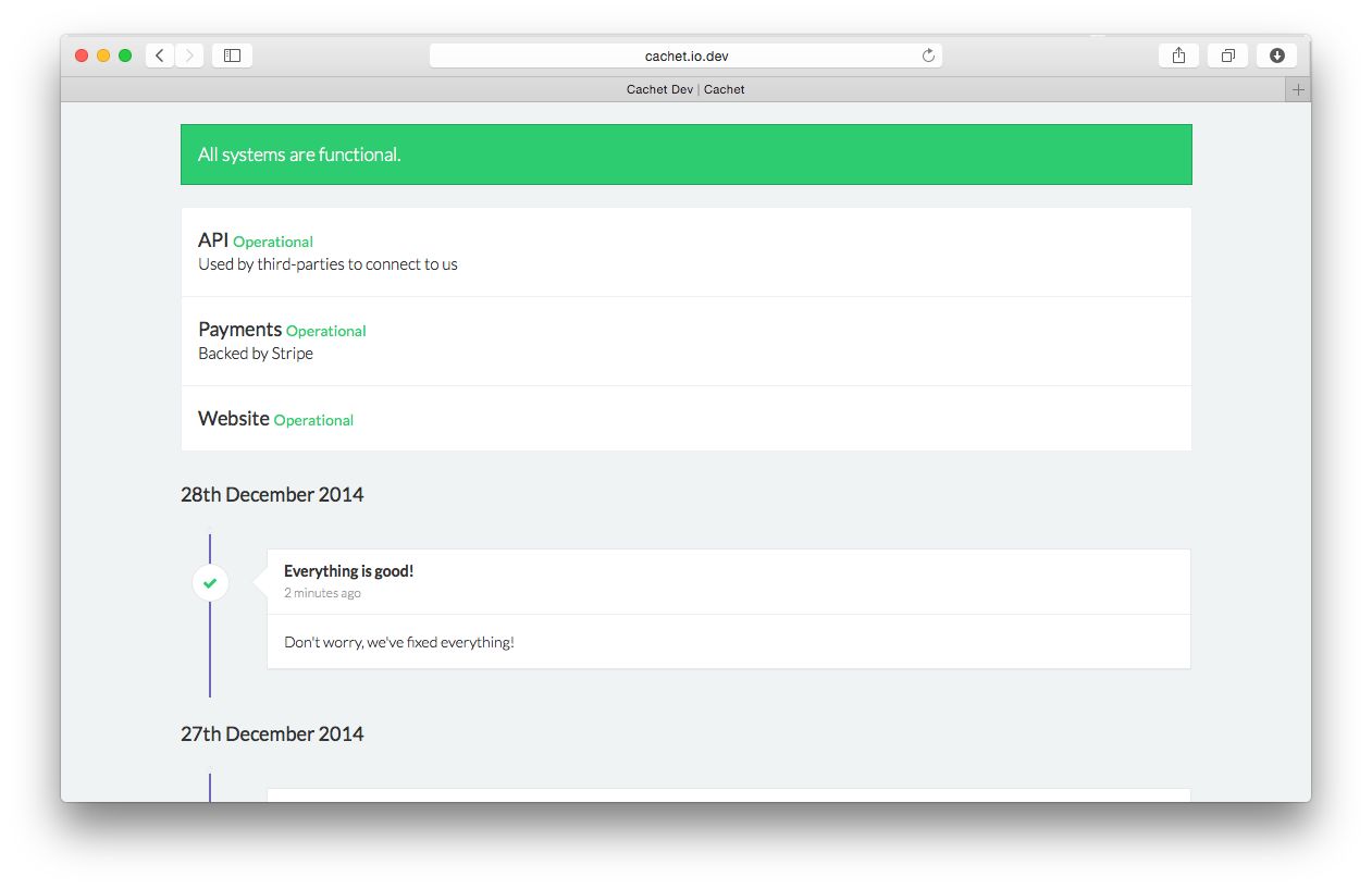 Cachet: Simple to use and easy to manage | AlternativeTo
