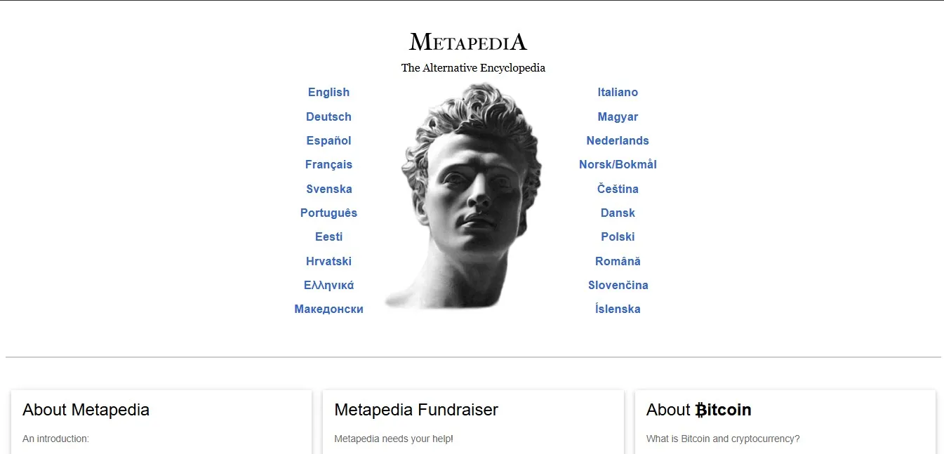 Metapedia: Electronic encyclopedia which focuses on culture, art ...